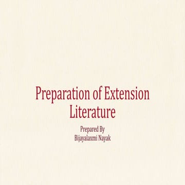Preparation of Extension Literature- final.pptx