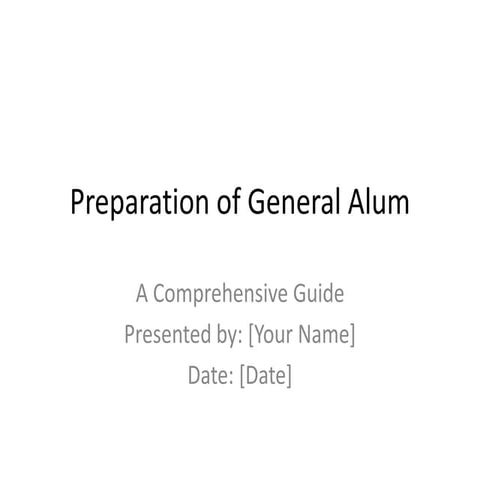 chemistry project on preparation of potash alum | DOCX