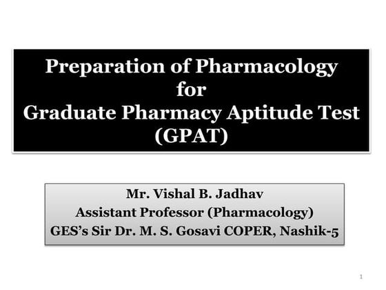 GPAT PREPARATION STRATERGY | PPTX