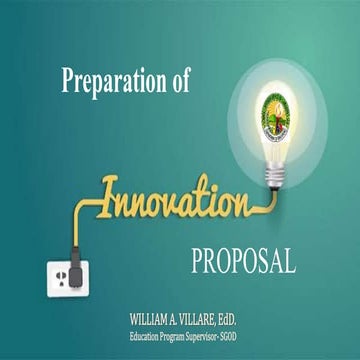 Preparation of Project Proposal on Innovation_Sir WAV.pptx