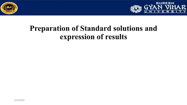 Solution preparation | PDF