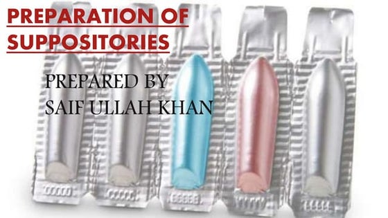 suppositories Displacement value calculation | PPT