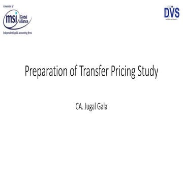 Preparation of Transfer Pricing Study | PPTX