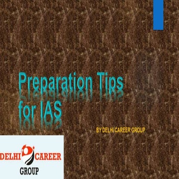 Preparation tips for ias | PPTX