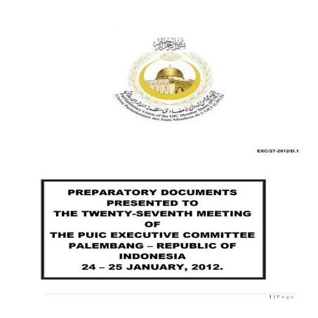 Preparatory document of agenda | PDF