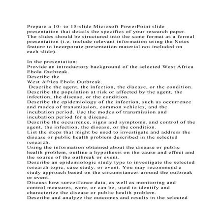 Prepare a 10- to 15-slide Microsoft PowerPoint slide presentation th.docx