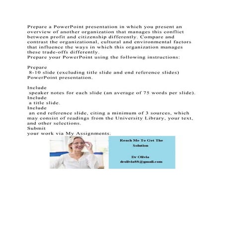 Prepare a PowerPoint presentation in which you present an overview o.docx