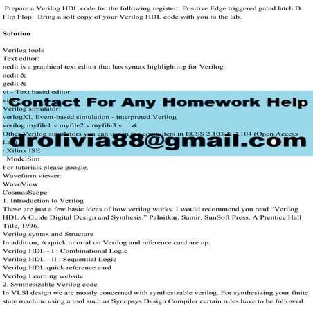 Prepare a Verilog HDL code for the following register Positive Edge.pdf