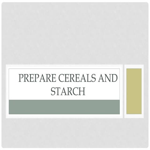 The production process of starch | PPTX