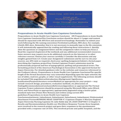 Preparedness in Acute Health Care Capstone Conclusion.pdf
