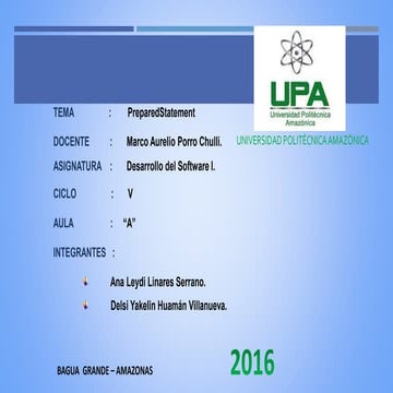 Prepared statement | PPT