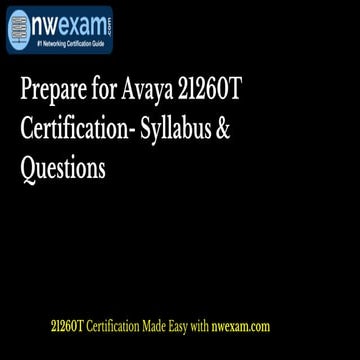 Prepare for Avaya 21260T Certification- Syllabus & Questions.pdf