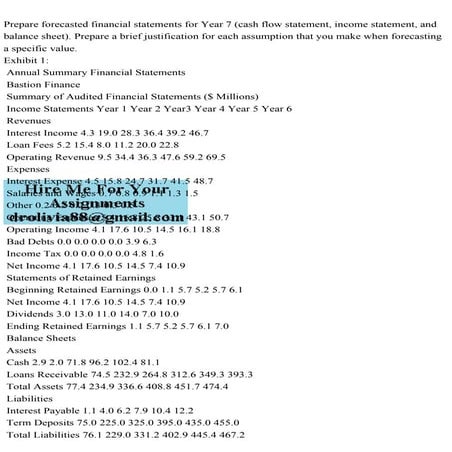Prepare forecasted financial statements for Year 7 (cash flow statem.pdf