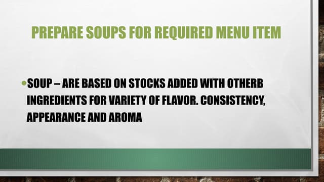 Soup AND ITS CLASSIFICATION | PPTX