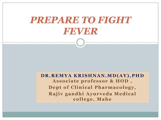 Fever | PPTX | Infectious Diseases | Diseases and Conditions
