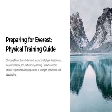 Preparing for Everest: Physical Training Guide | PDF