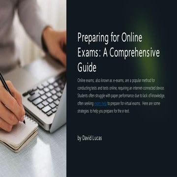Preparing for Online Exams a Comprehensive Guide | PDF