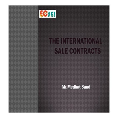 Preparing an international sale contract | PPT