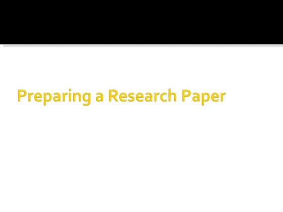 The Research Problem | PPT