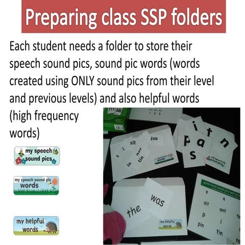 Preparing class SSP folders | PDF