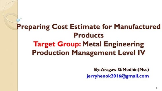 cost calculation on forging | PPT