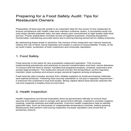 Preparing for a Food Safety Audit_ Tips for Restaurant Owners (1).docx