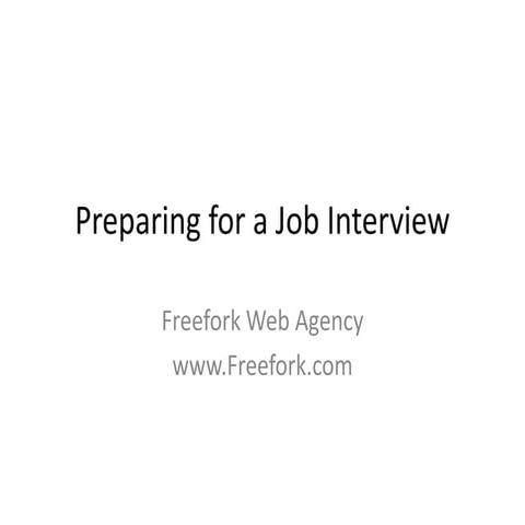 JOB READINESS PRESENTATION 2013 | PPTX