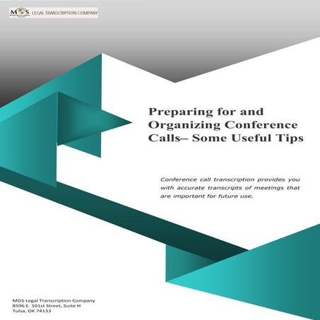 Preparing for and Organizing Conference Calls– Some Useful Tips | PDF