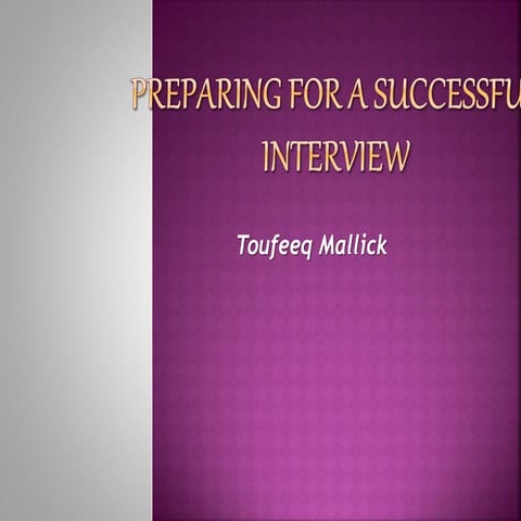 Preparing for a Successful Interview.pptx