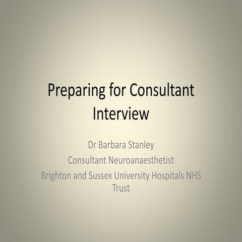 Preparing for consultant interview | PPTX