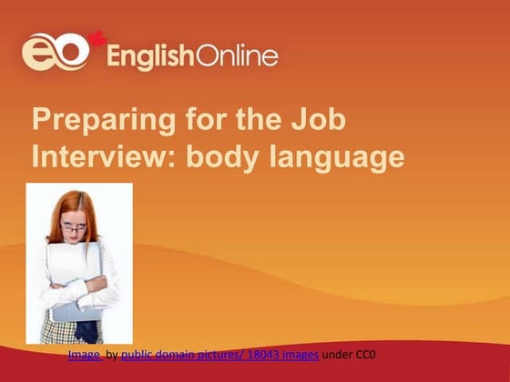 Body language for an interview | PPT