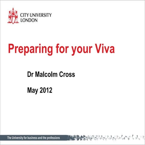 Preparing for your viva | PPTX