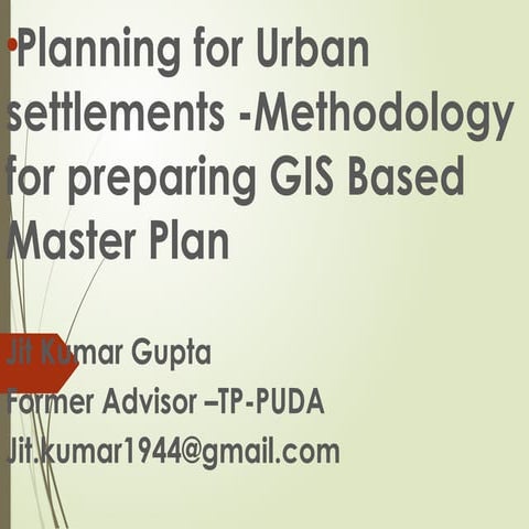 Preparing Geographical Information Based Master Plans | PPTX