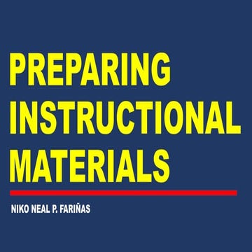 Preparing Instructional Materialspptx