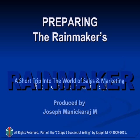 Preparing Rainmakers Odp | ODP