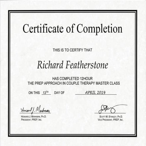 Prep Approach Couple Therapy Master Class | PPT