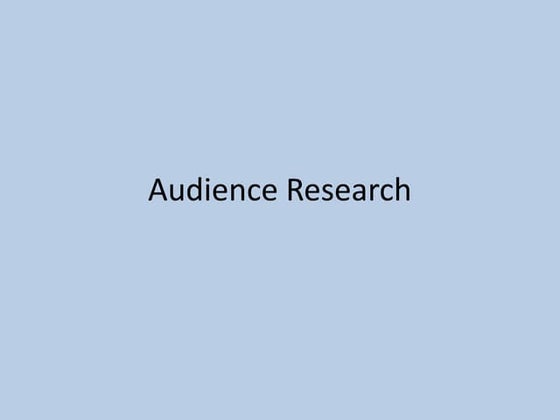 Target audience definition | PDF
