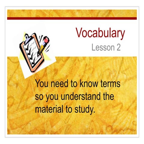 Prep For Tests Less. 2 Vocab | PPT