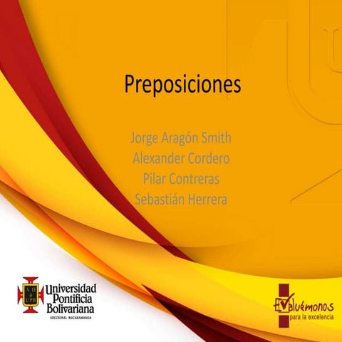 Preposiciones | PPTX