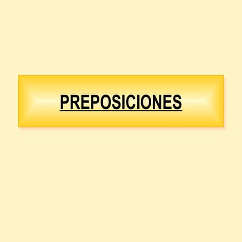 Preposiciones | PPT