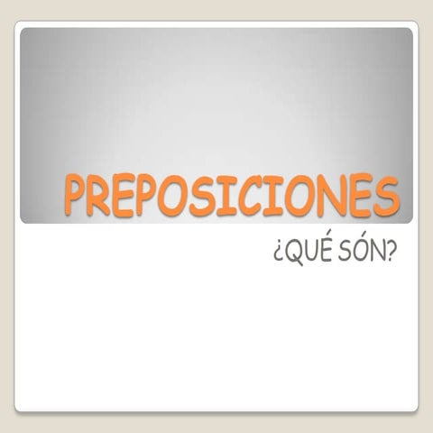 Preposiciones 05 de maio | PPTX