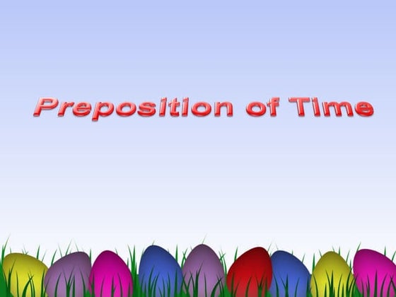 Preposition of time | PPT
