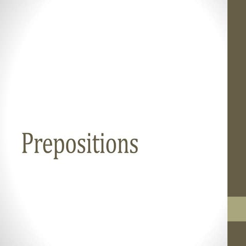 Preposition | PPT