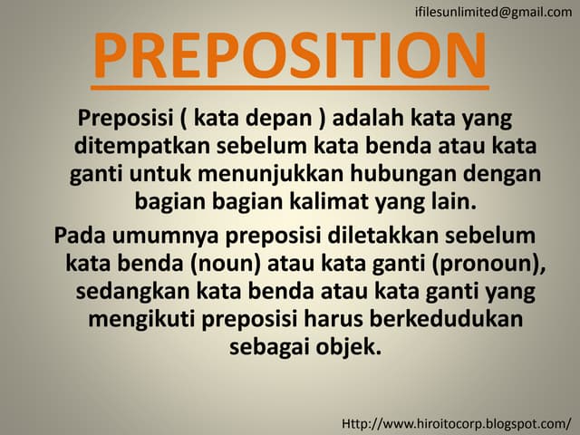 Preposition of medicine tube in indonesia | PPTX