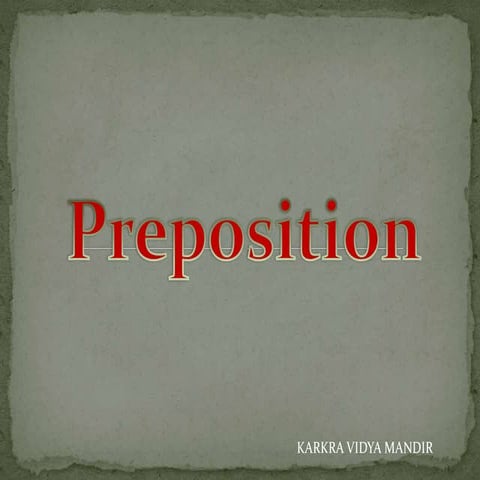 Preposition | PPTX