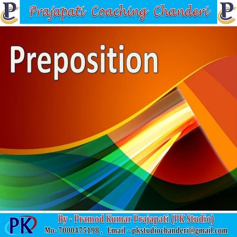 Preposition | PDF