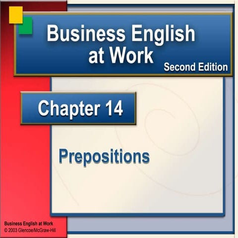 the Preposition presentation for Students | PPT
