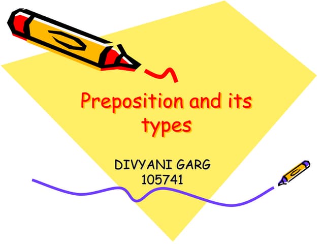 Prepositions- English grammar ppt | PDF