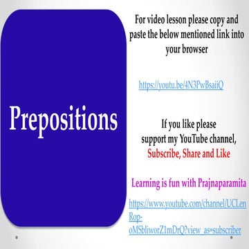 Prepositions | Easy Tricks #english #learnenglish #paramitamam # ...