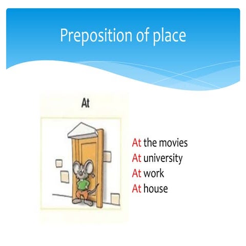 Preposition of place | PPTX